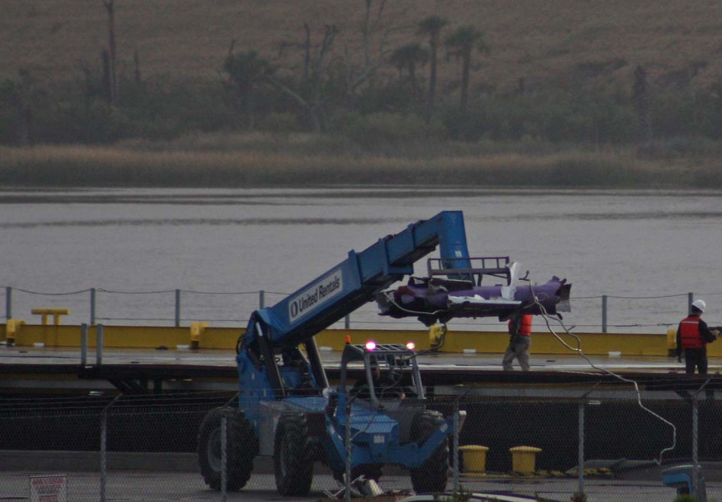 Photos: SpaceX’s rocket landing platform back in port – Spaceflight Now