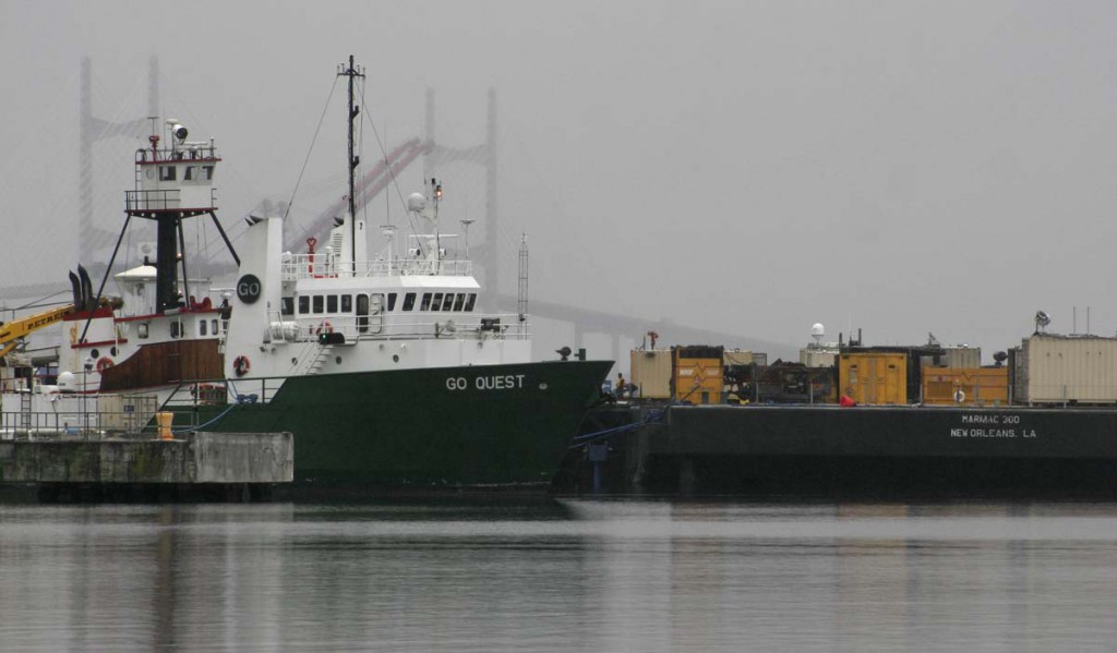 Photos: SpaceX’s rocket landing platform back in port – Spaceflight Now