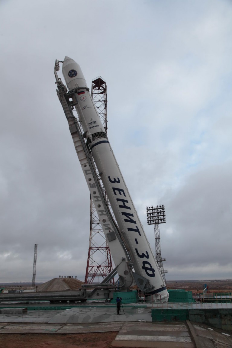 Zenit rocket raised on launch pad for possible final flight ...