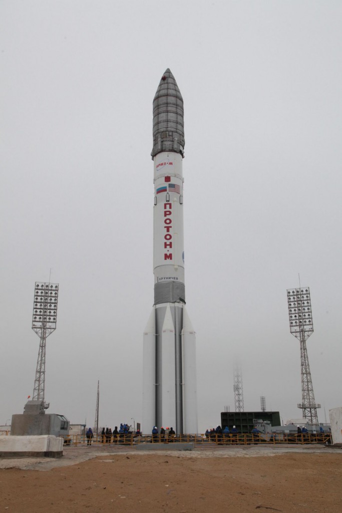 Proton rocket rolled out for launch of Eutelsat satellite – Spaceflight Now