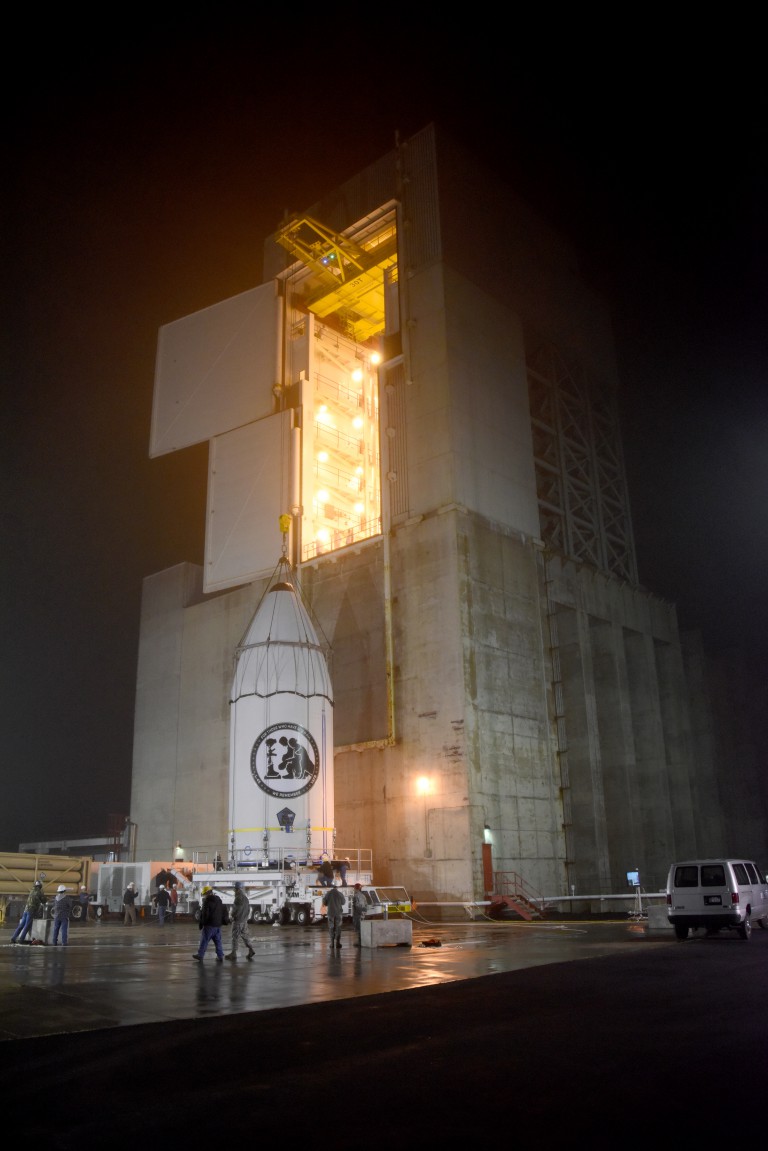 Photos: NROL-45 payload fitted atop Delta 4 for launch – Spaceflight Now