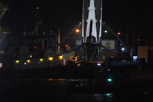 SpaceX’s Falcon 9 rocket returns to port – Spaceflight Now