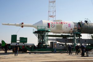 Photos: Soyuz rocket goes vertical for launch of next station crew ...