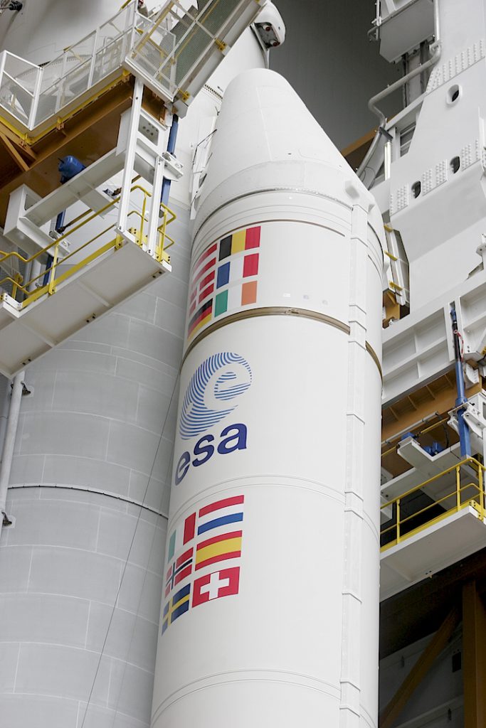 Photos: Ariane 5 hitched to tug for rollout to the launch pad ...