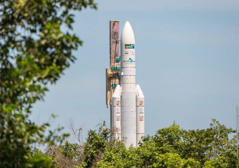Photos: Ariane 5 rocket arrives on the launch pad – Spaceflight Now