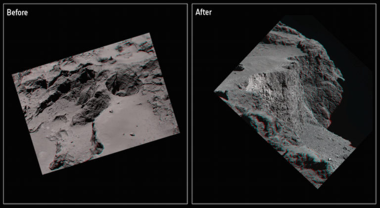 Rosetta’s comet shows scars from swing through inner solar system ...