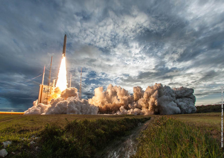 Imagery from Wednesday’s Ariane 5 launch in French Guiana – Spaceflight Now