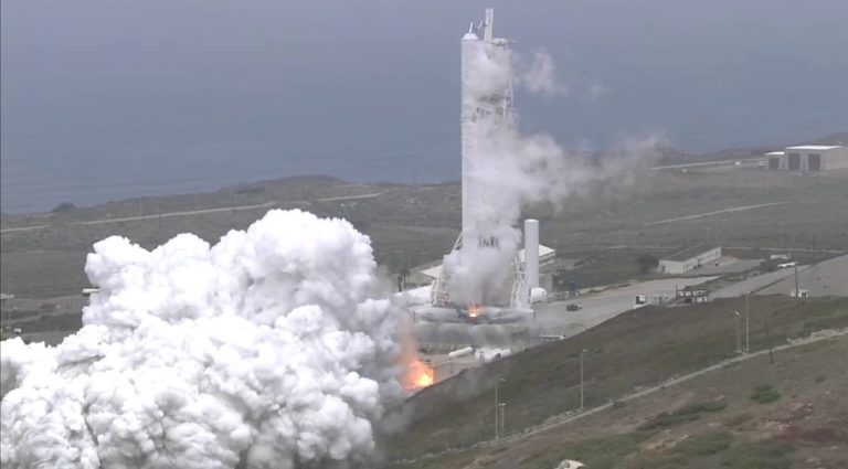 Falcon 9 rocket test-fired for California launch next week ...