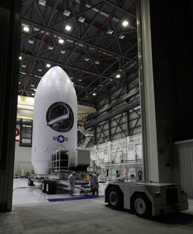 Photos: Military mini-shuttle transferred to SpaceX launch pad ...