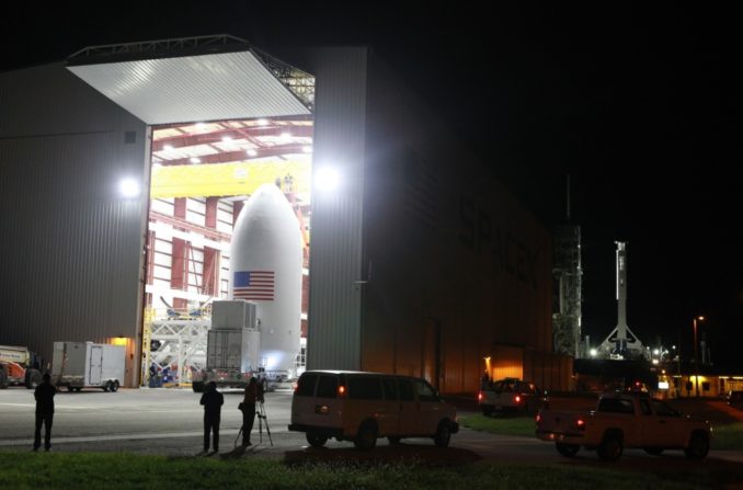 Photos: Military mini-shuttle transferred to SpaceX launch pad ...