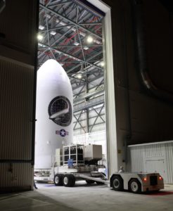 Photos: Military mini-shuttle transferred to SpaceX launch pad ...