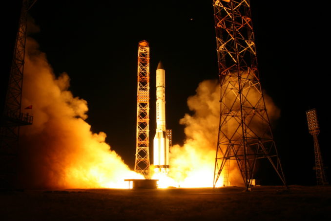 Photos: Proton booster lifts off from Baikonur Cosmodrome – Spaceflight Now