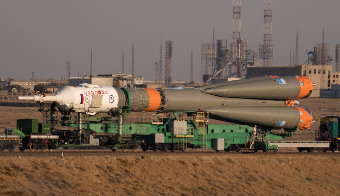 Soyuz rocket rolled out for next station crew launch – Spaceflight Now