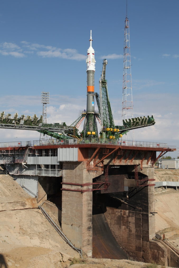 Soyuz rocket rolled out for next station crew launch – Spaceflight Now