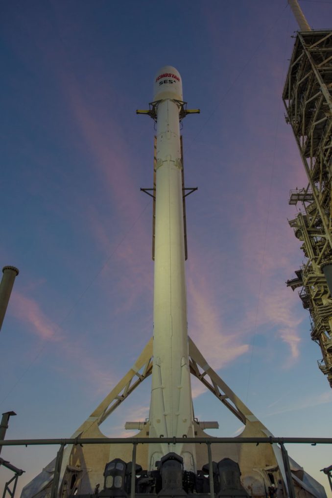 Photos: Previously-flown Falcon 9 booster poised for launch ...