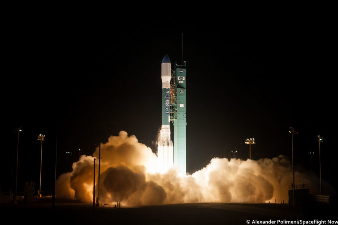 Photos: Delta 2 climbs into the night from Vandenberg Air Force Base ...