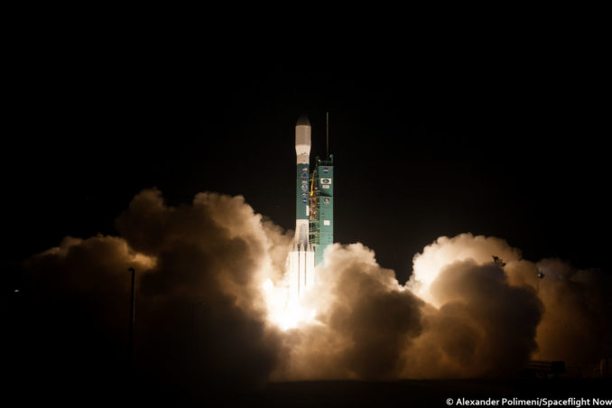 Photos: Delta 2 climbs into the night from Vandenberg Air Force Base ...