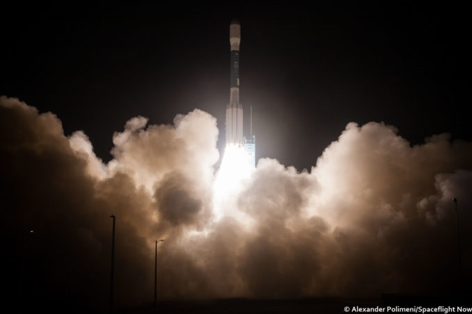 Photos: Delta 2 climbs into the night from Vandenberg Air Force Base ...