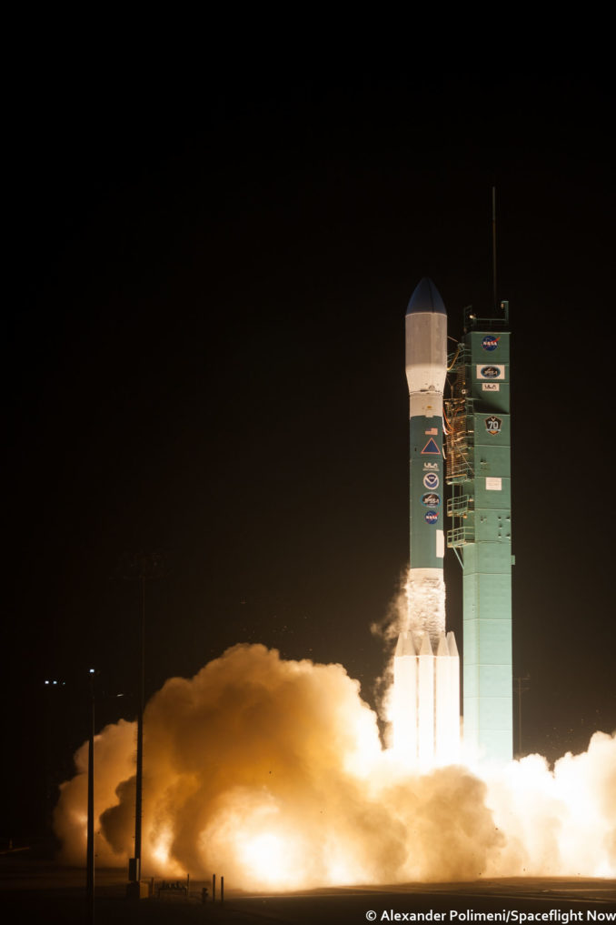 Photos: Delta 2 climbs into the night from Vandenberg Air Force Base ...