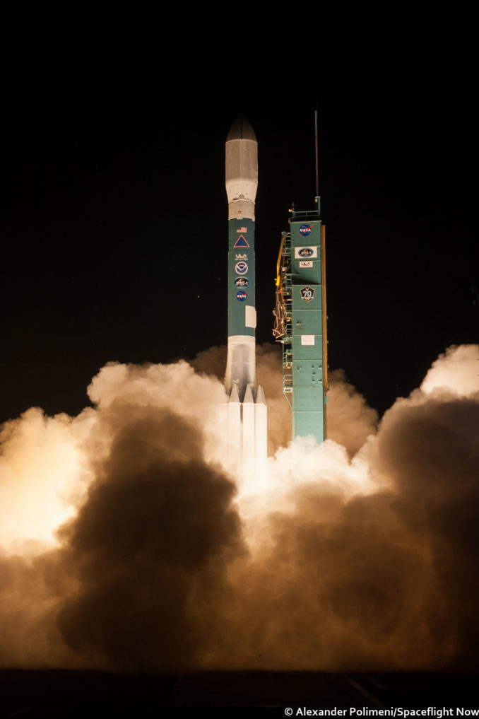 Photos: Delta 2 climbs into the night from Vandenberg Air Force Base ...