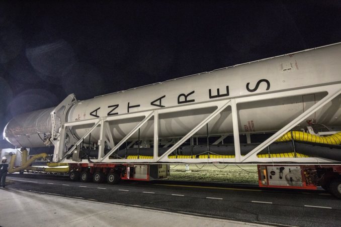 Photos: Rollout of Orbital ATK’s Antares rocket – Spaceflight Now
