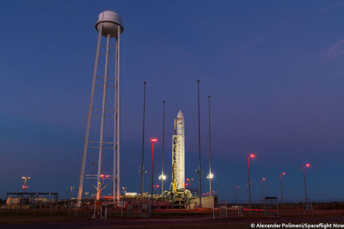 Photos: Antares rocket stands atop Virginia launch pad – Spaceflight Now