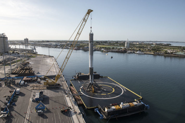 New drone ship under construction for SpaceX rocket landings ...