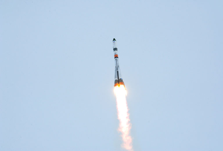 Photos: Russian cargo freighter blasts off from snow-covered launch pad ...