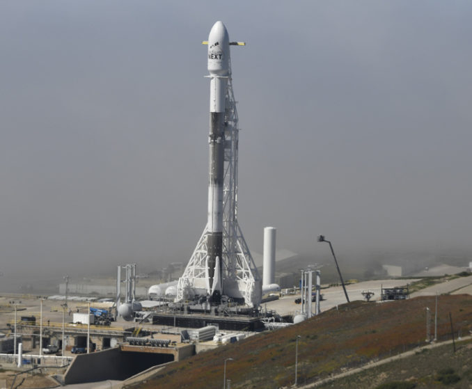 Photos: Falcon 9 rocket stands vertical at Vandenberg – Spaceflight Now