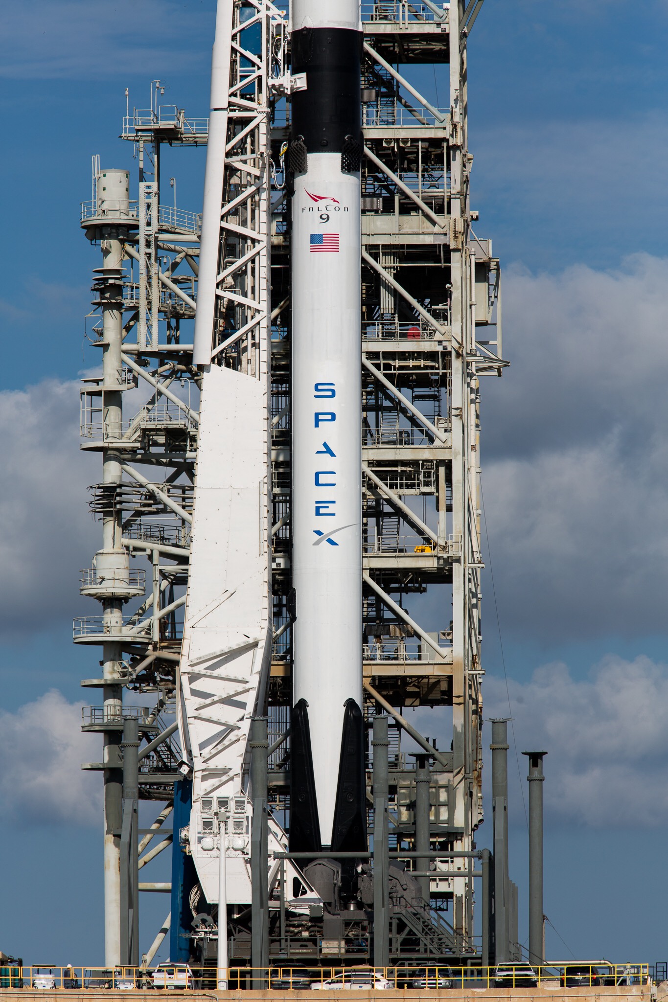Photos: Falcon 9 Block 5 poised for launch at Kennedy Space Center ...