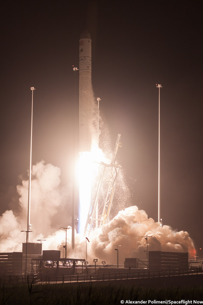 Photos: Antares rocket’s predawn launch from Wallops Island ...