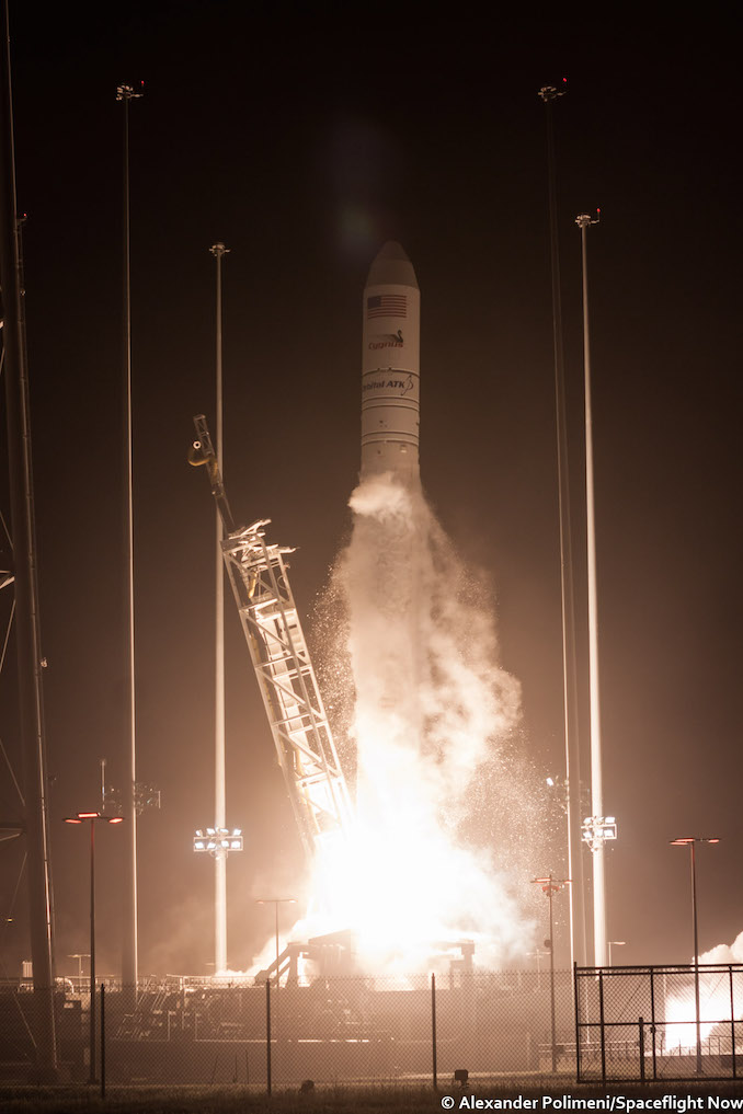 Photos: Antares rocket’s predawn launch from Wallops Island ...