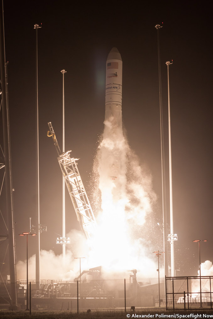 Photos: Antares rocket’s predawn launch from Wallops Island ...