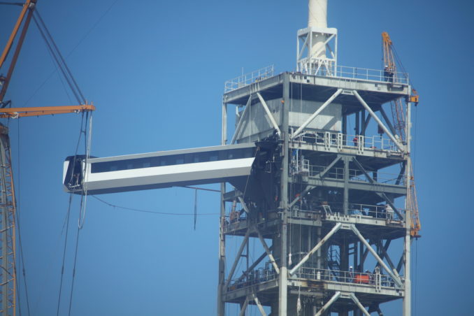 SpaceX’s astronaut walkway installed on Florida launch pad ...