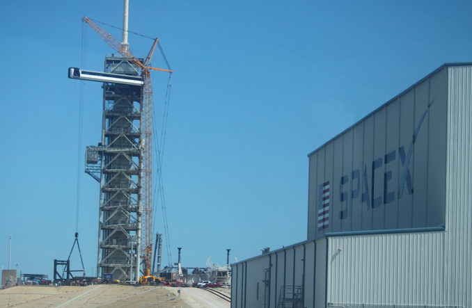 SpaceX’s astronaut walkway installed on Florida launch pad ...