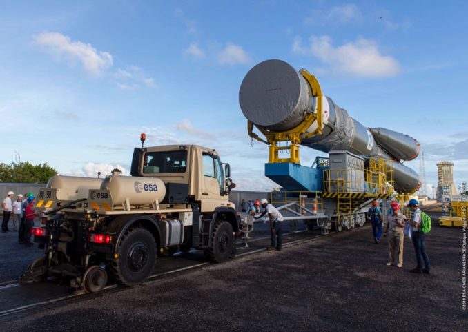 Soyuz rocket rolls out for launch of European weather satellite ...