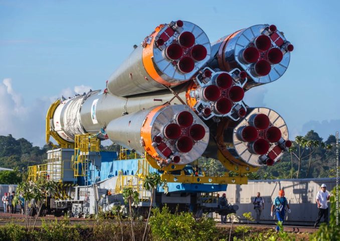 Soyuz rocket rolls out for launch of European weather satellite ...