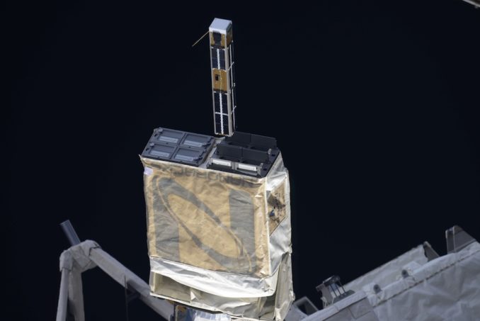 CubeSat deployed from space station to test sample return technology ...