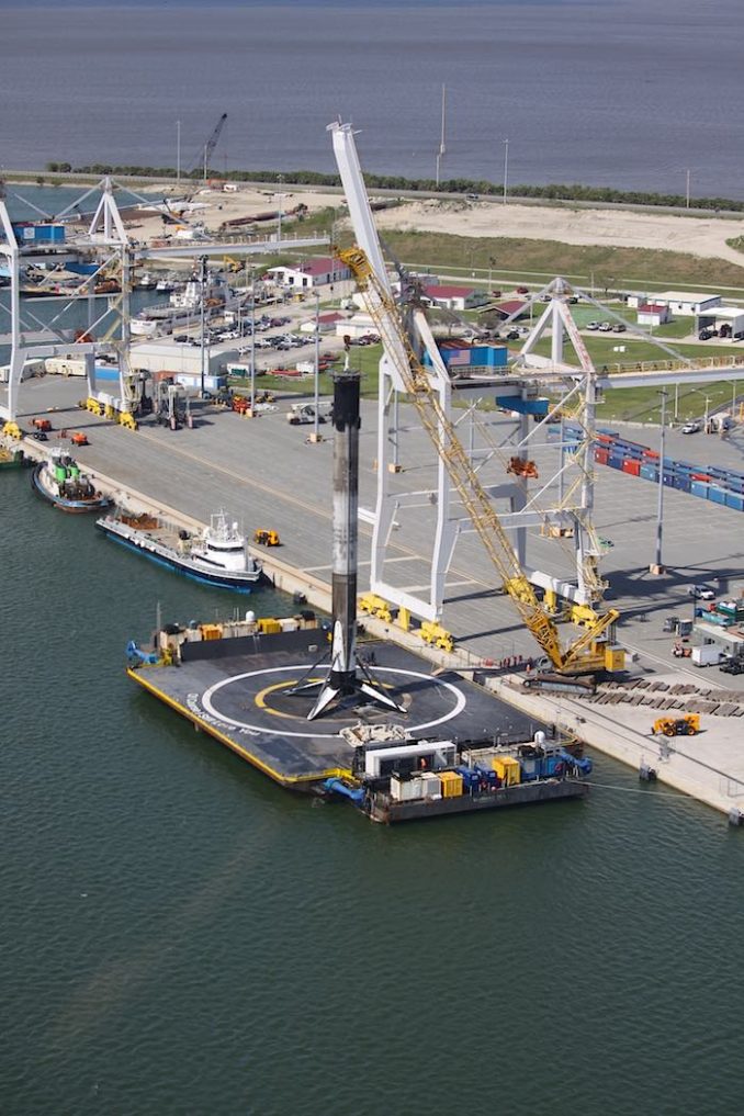 Scorched SpaceX rocket returns to port in Florida, ready to launch a ...