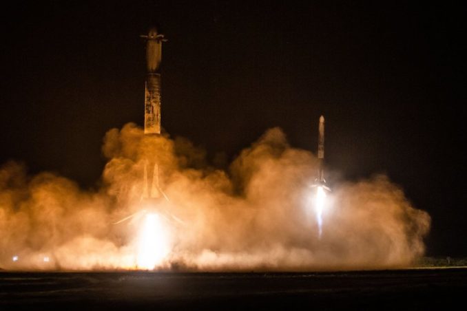 More photos from SpaceX’s first Falcon Heavy night launch – Spaceflight Now