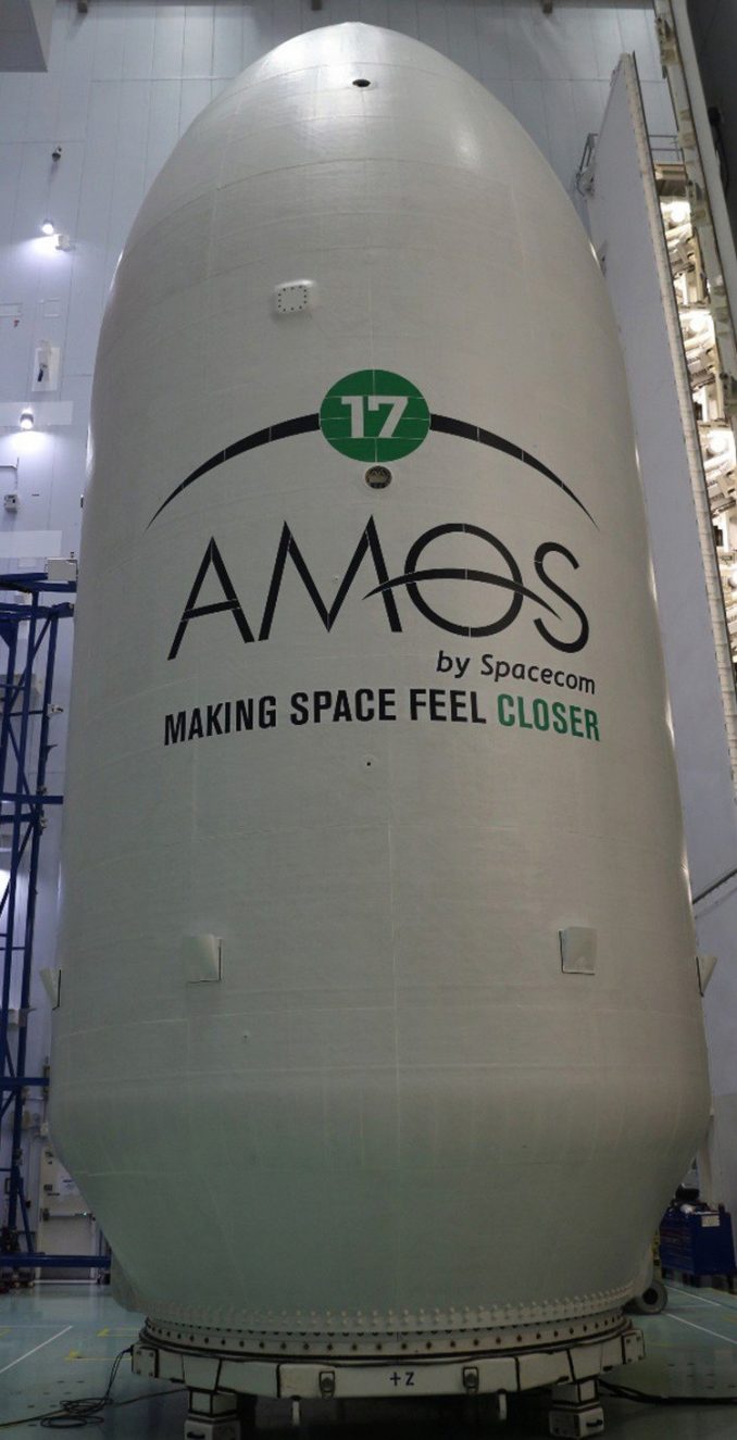 Photos: Amos 17 satellite encapsulated for launch – Spaceflight Now
