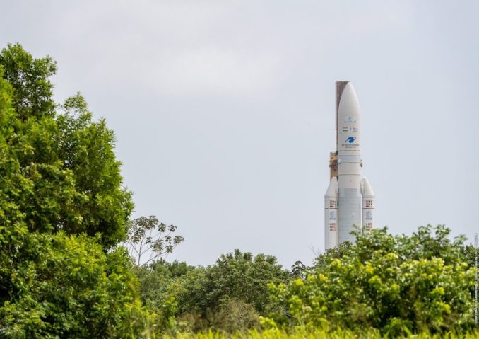 Photos: Ariane 5 rocket rolled out for first launch of 2020 ...