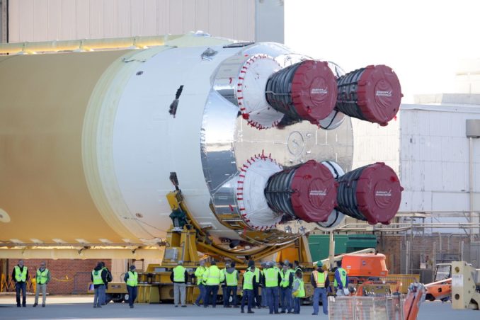 First SLS core stage departs factory – Spaceflight Now