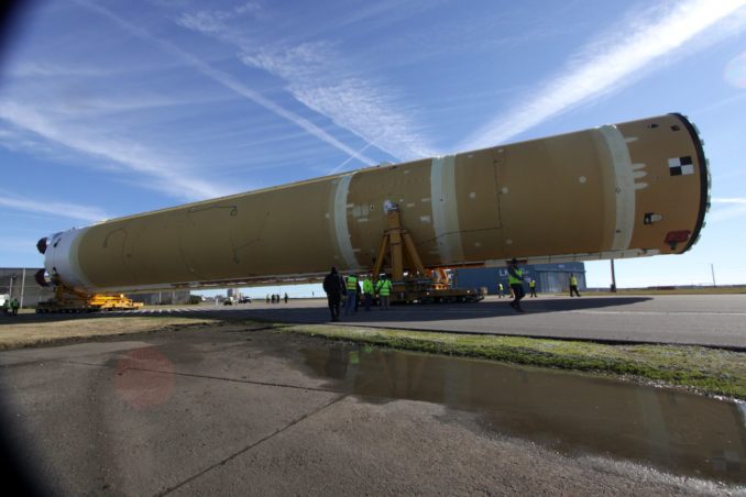 First SLS core stage departs factory – Spaceflight Now