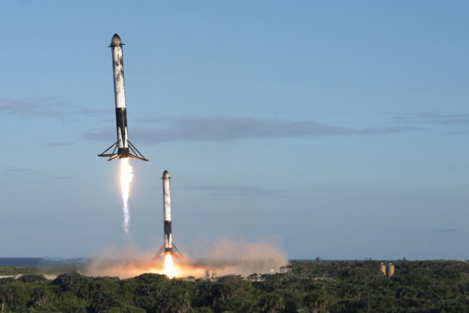 SpaceX gives converted Falcon Heavy side booster new life – Spaceflight Now