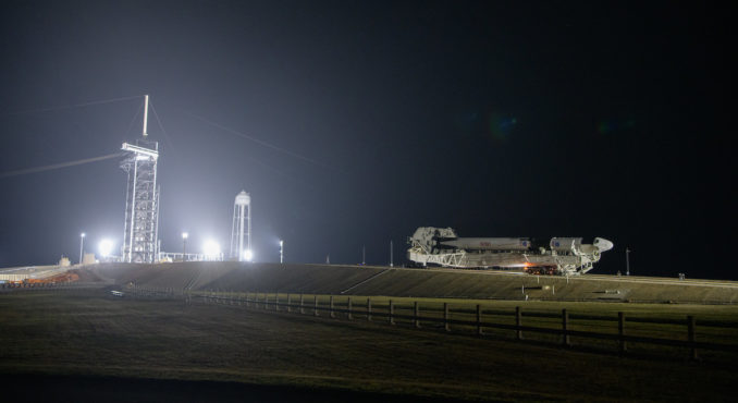 Photos: Falcon 9 and Crew Dragon roll out to pad 39A – Spaceflight Now