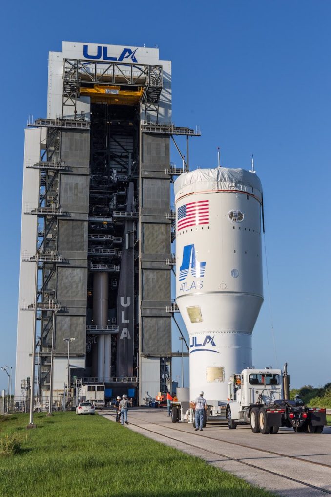 After crane problem, ULA caps build-up of Atlas 5 rocket for Mars rover ...