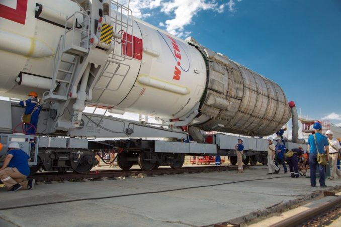 Proton rocket rolled out for launch with two Russian communications ...