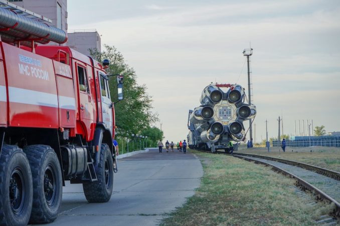 Proton rocket rolled out for launch with two Russian communications ...