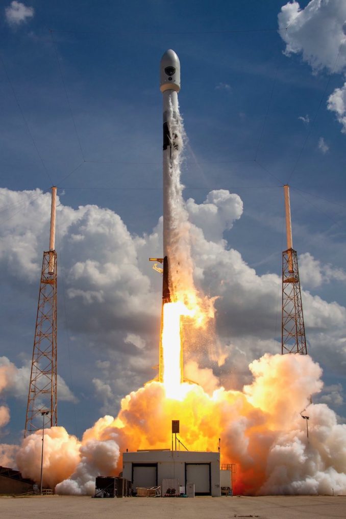 Photos: Falcon 9 rocket launches from Florida with GPS navigation ...